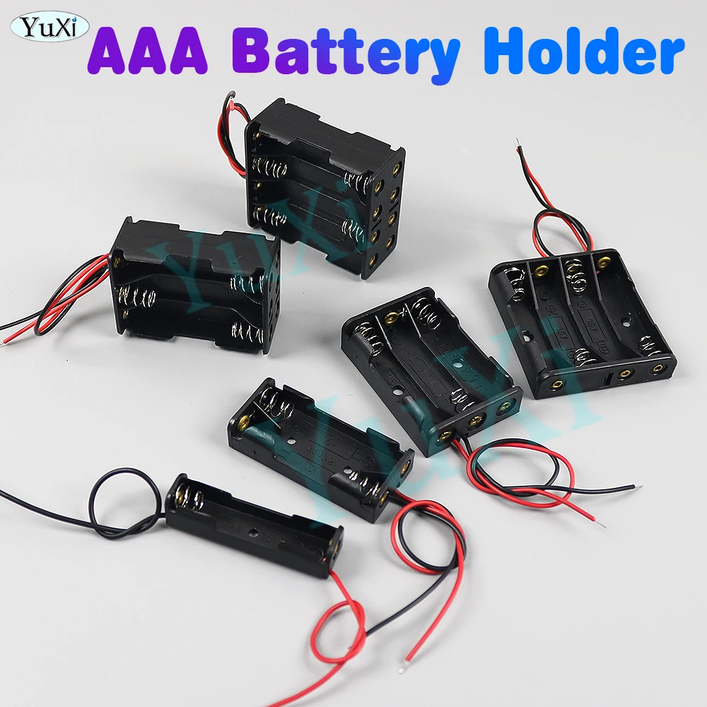 1Pc AAA Battery Holder 1.5V AAA Double-Layer Battery Case Box 1/2/4/6/8 ...