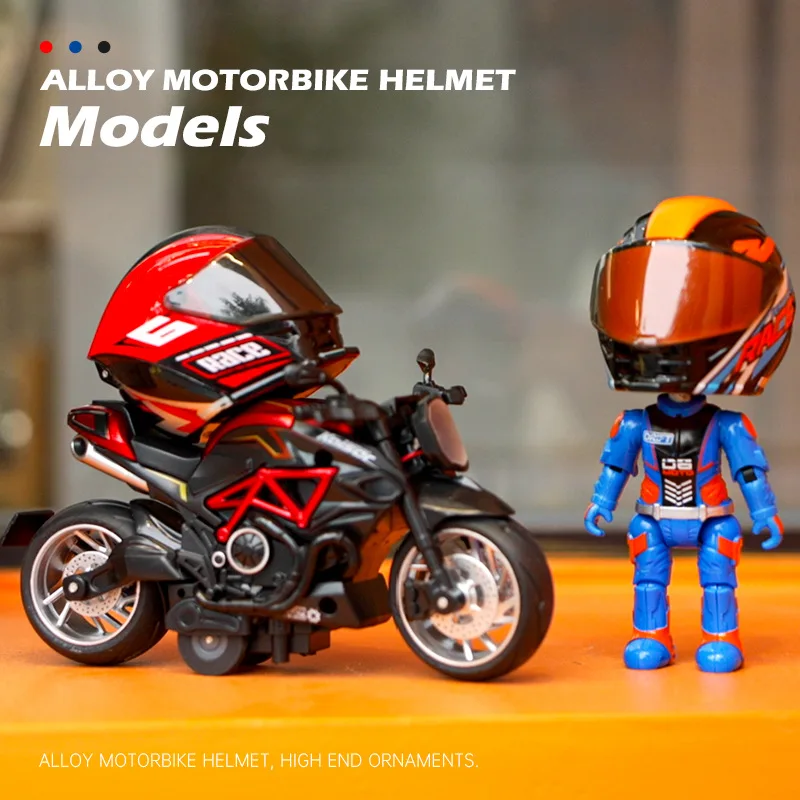 1-12-Alloy-Q-Edition-Motorcycle-helmet-motorcycle-rider-exquisite-model-collection-decoration ...