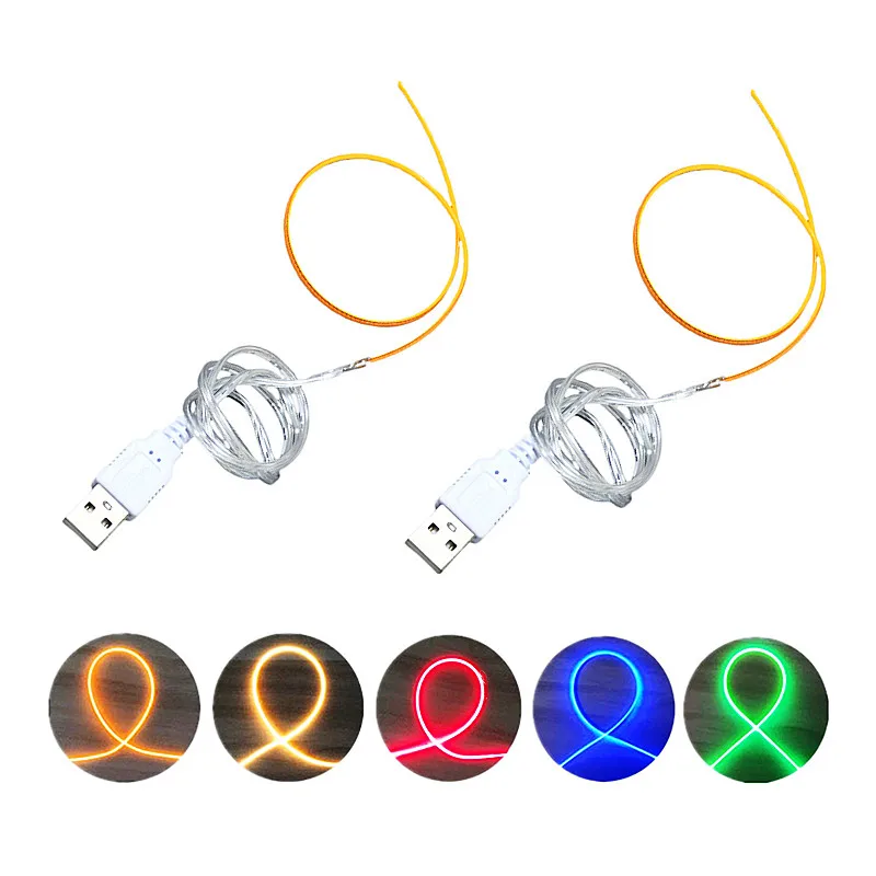 LED Filament Flexible DC 5V USB LED 360° luminous bendable creative ...
