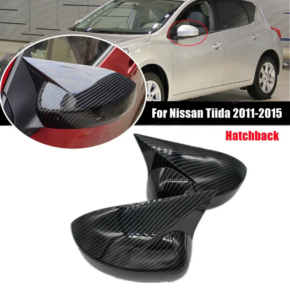 For-Nissan-Tiida-Hatchback-2011-2015-Car-Rearview-Side-Mirror-Cover ...