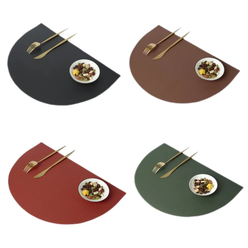 Inyahome-Christmas-Home-Kitchen-Table-Decor-Half-Round-Placemat-Non ...