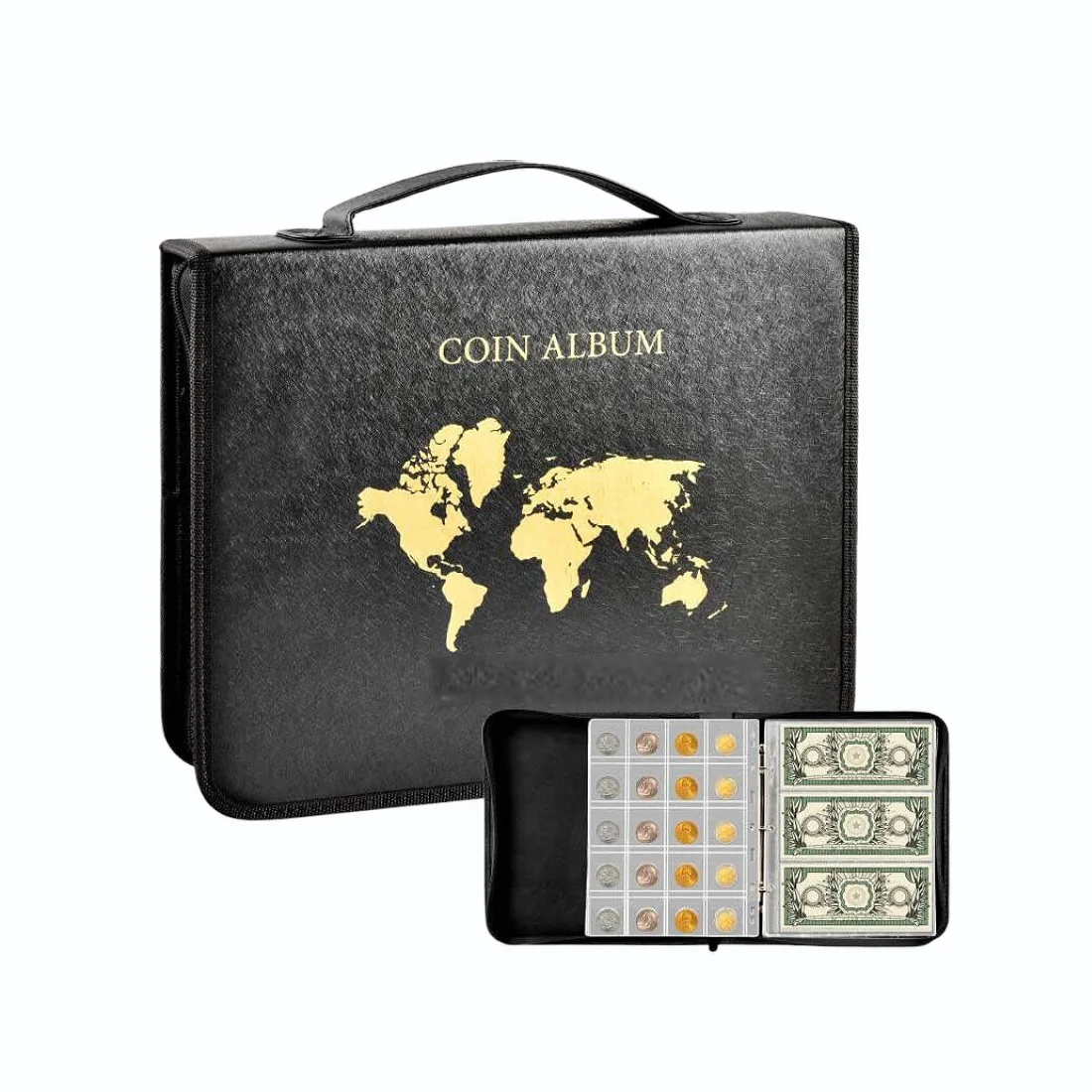 Portable Coin banknote Collection Book Craft Holder Collectors 260 ...