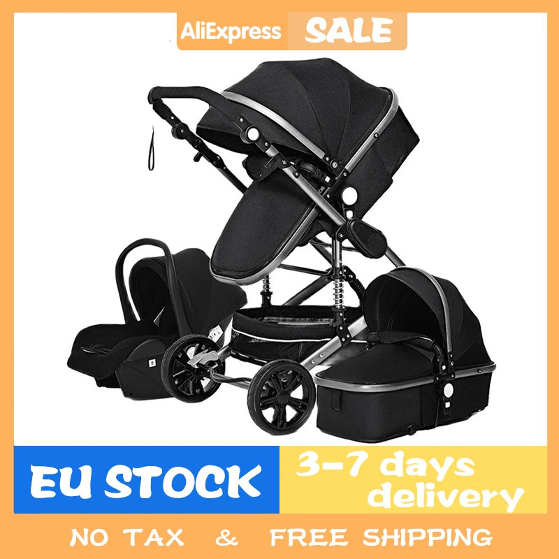 Luxurious-Baby-Stroller-3-in-1-Portable-Travel-Baby-Carriage-Folding ...