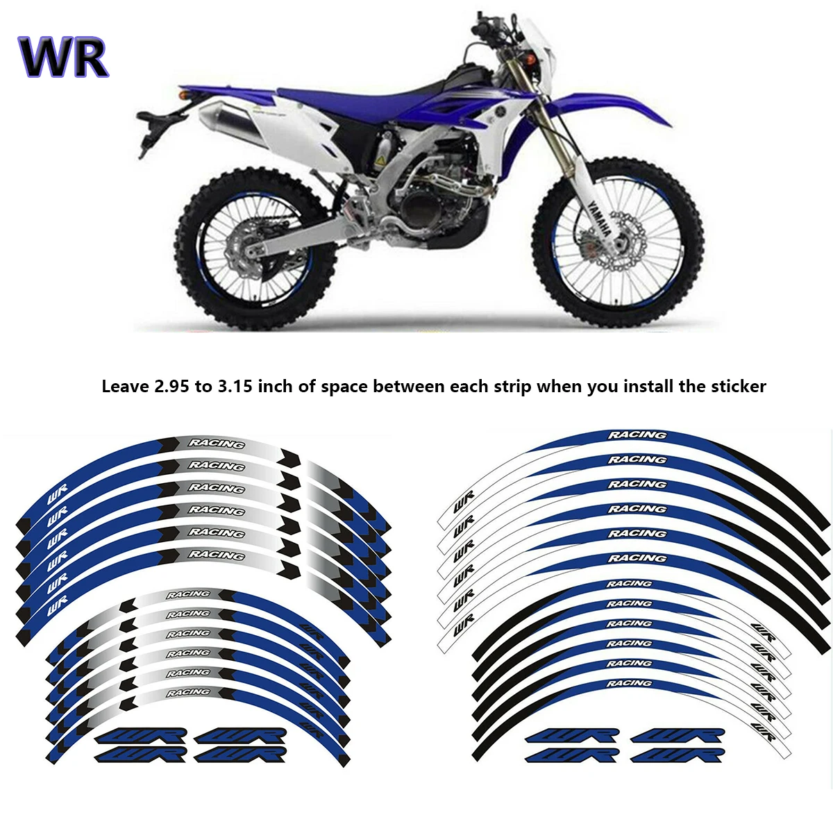 21"18inch Hub Wheels Reflective Stripes Stickers Rim Decal Tape Kit For ...