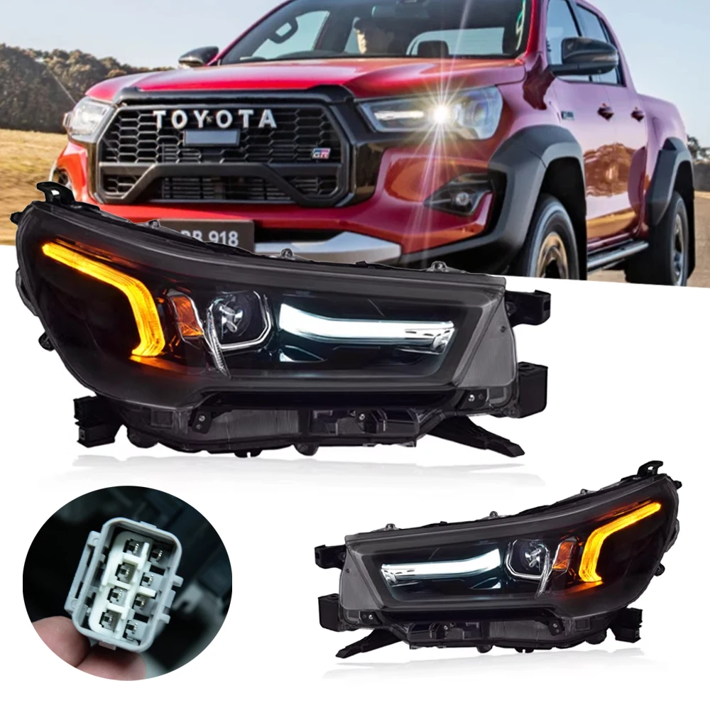 Car-Styling-Headlights-For-Toyota-Hilux-LED-Headlight-2020-2024-Head ...