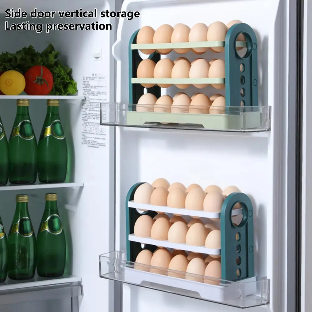 Egg Holder Refrigerator Egg Tray High Capacity Flip-up Design Space ...