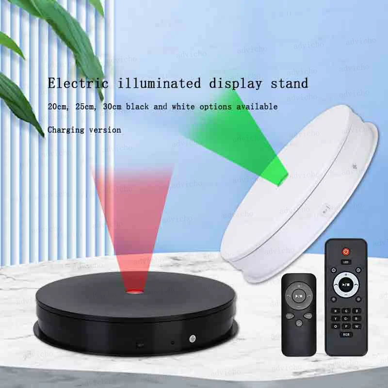 Charging-Remote-Control-Electric-Luminous-Turntable-RGB-Colorful ...