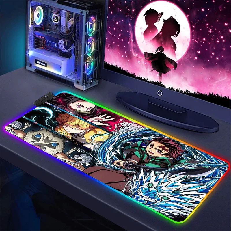 Anime-Mouse-Pad-Kimetsu-No-Yaiba-Mat-Desk-Rgb-Carpet-Gaming-Mats-Led ...