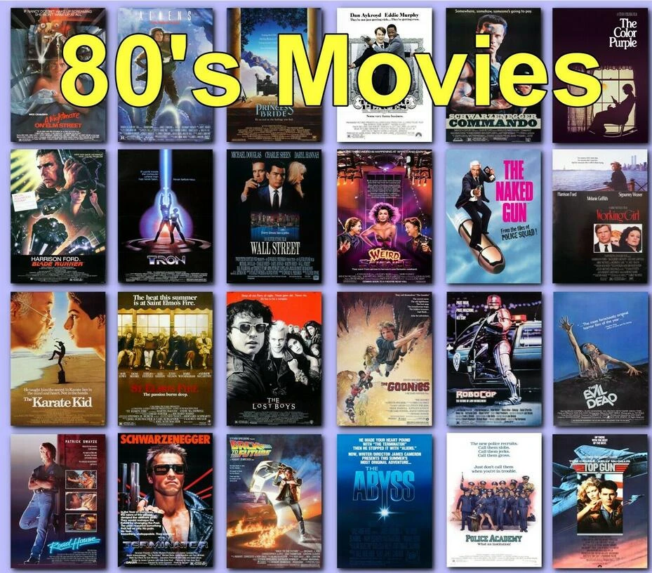 Paintings Wall Movie | 80s Movie Posters | Silk Wall Decor | 80s Art ...