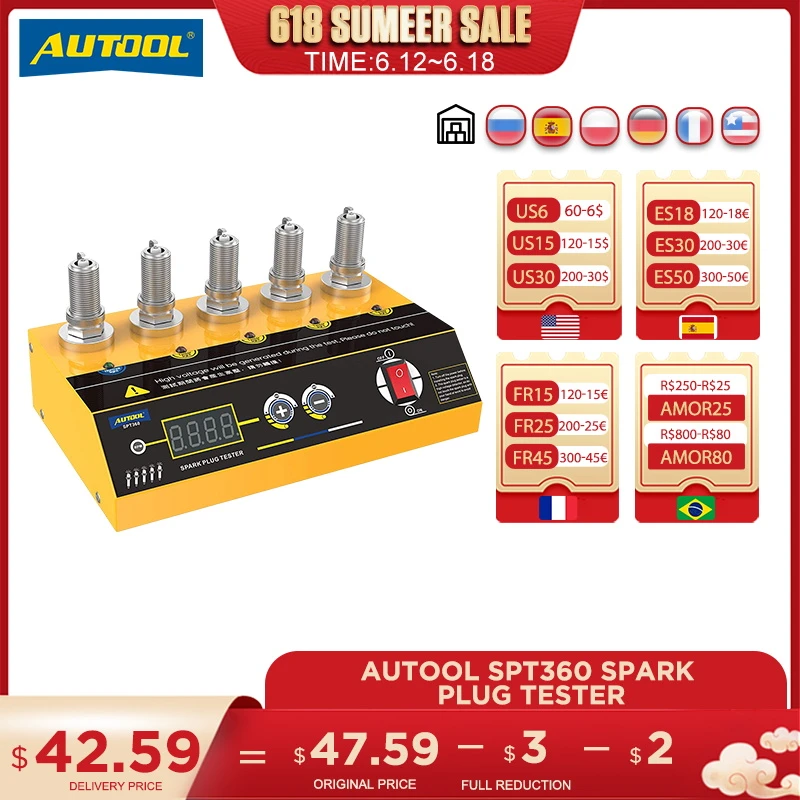 Original Autool Car Spark Plug Tester Ignition Testers 220v 110v ...
