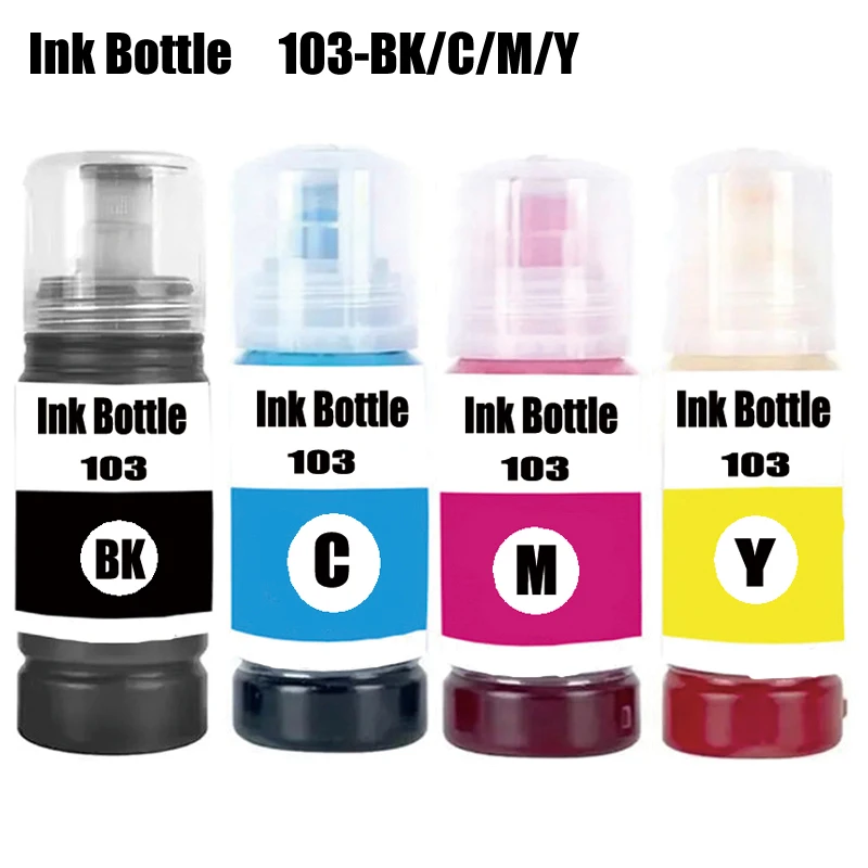 T103 103 104 Refill Dye Ink For Epson Eco Tank L1110 L3100 L3110 L3111 ...