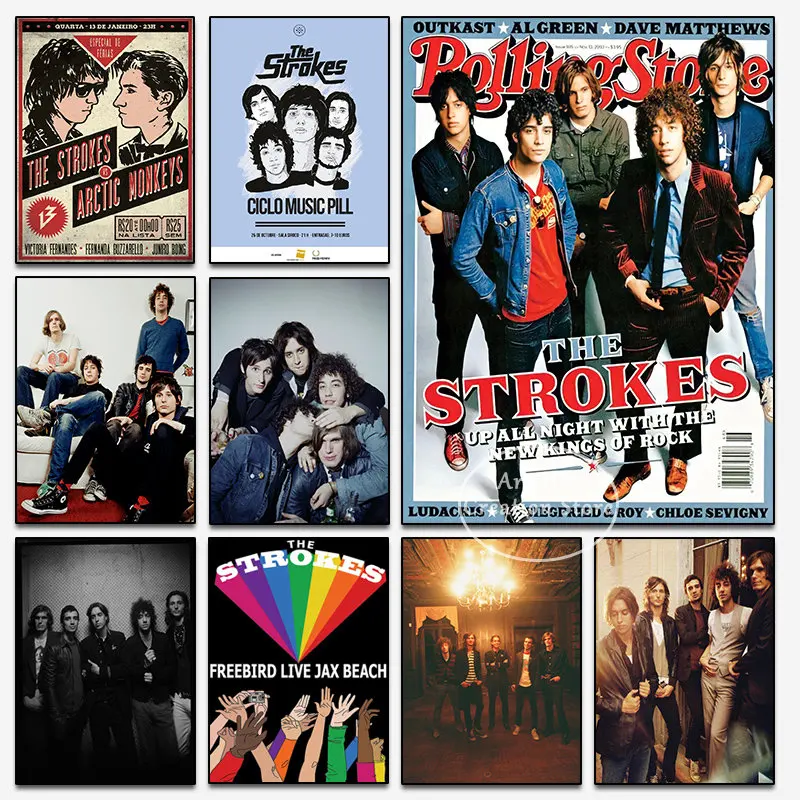 The-Strokes-Singer-Poster-Canvas-Painting-Art-Wall-Art-Pictures-Print ...