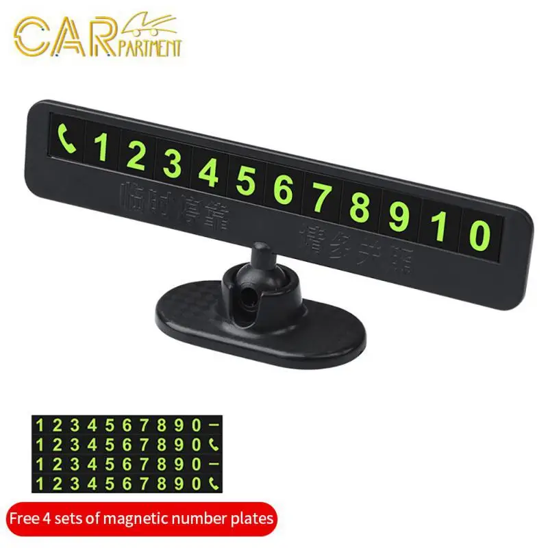 Mini-Car-Phone-Number-Card-Temporary-Parking-Card-Plate-Telephone ...