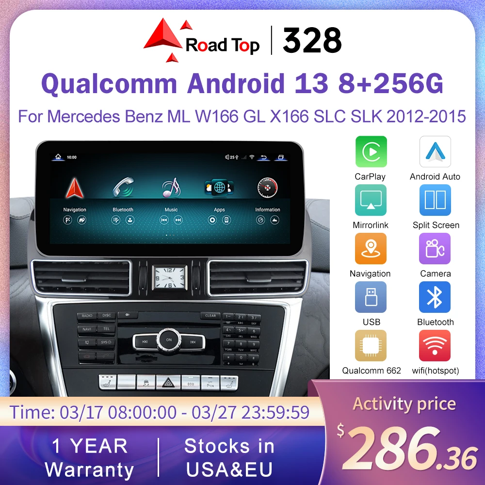 Android-13-Radio-for-Mercedes-Benz-ML-W166-GL-X166-SLC-SLK-2012-2015 ...