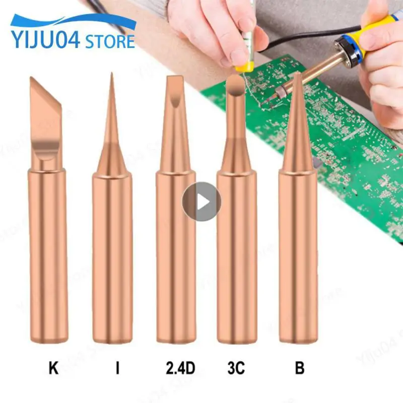 5Pcs-Pure-Copper-Lead-Free-900M-T-K-Soldering-Iron-Tip-Soldering-Irons ...
