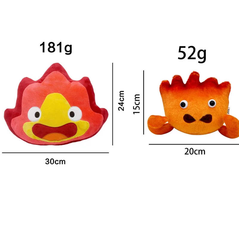 2023 New 15/24cm Calcifer Plush Calcifer Fire Demon Little Flame Doll ...