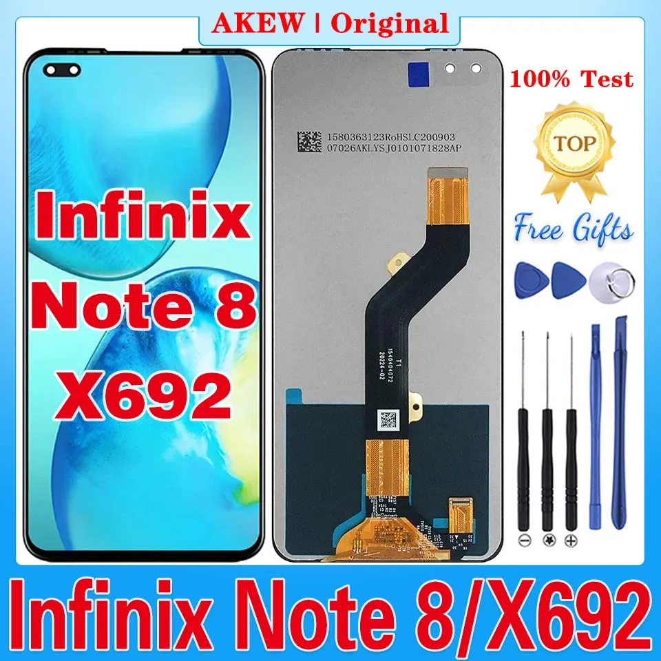 100-Test-For-Infinix-Note-8-X692-LCD-Display-INFINIX-Note8-Touch-Screen ...