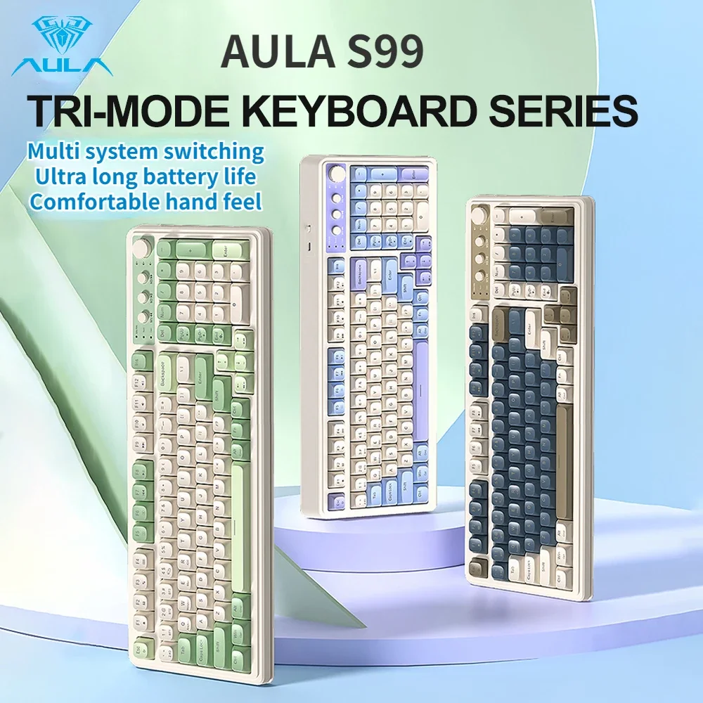 AULA-S99-2-4G-Wireless-Bluetooth-Wired-Three-Mode-Gaming-keyboard-RGB ...