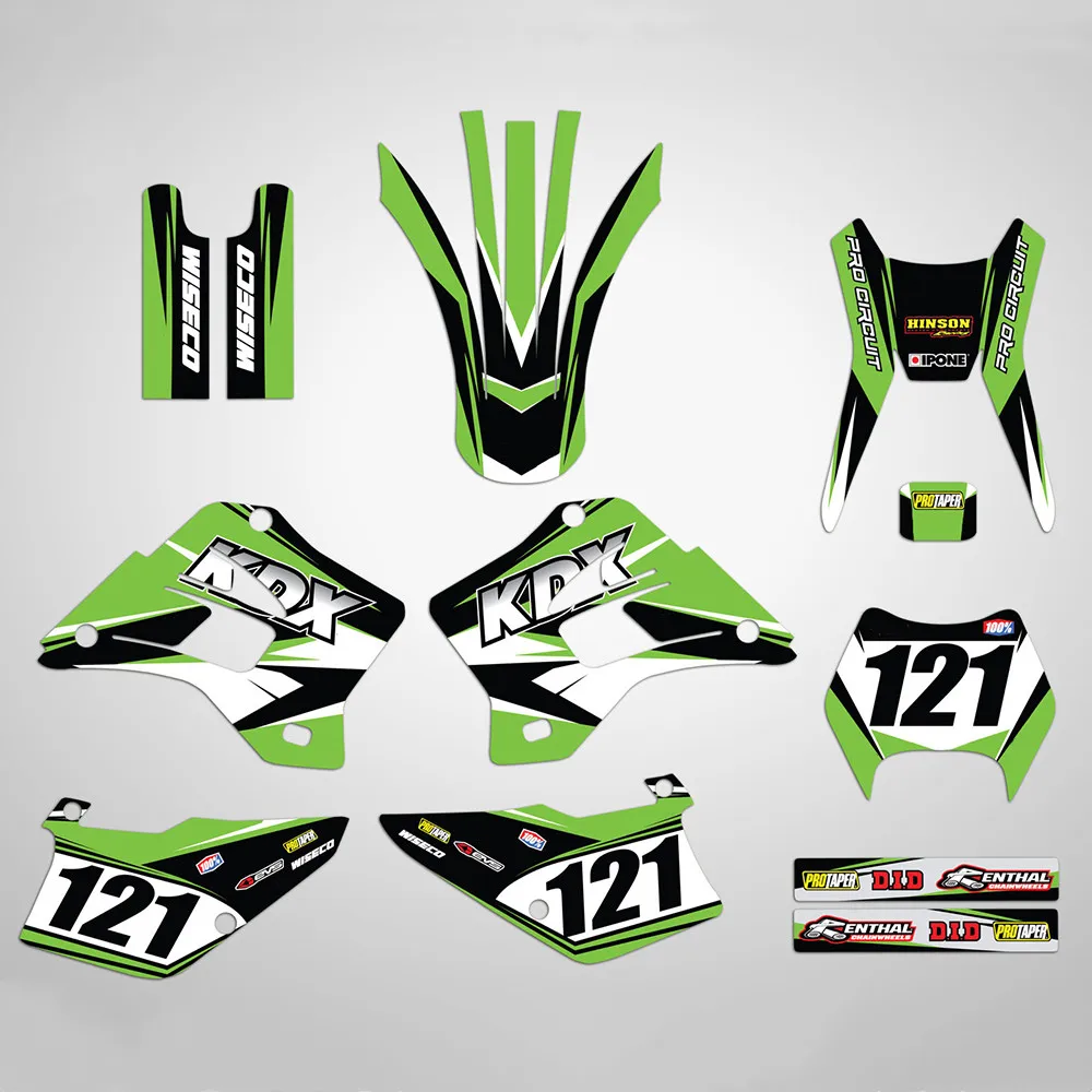 Motorcycle-KDX-200-Sticker-graphics-Background-Decals-For-Kawasaki ...