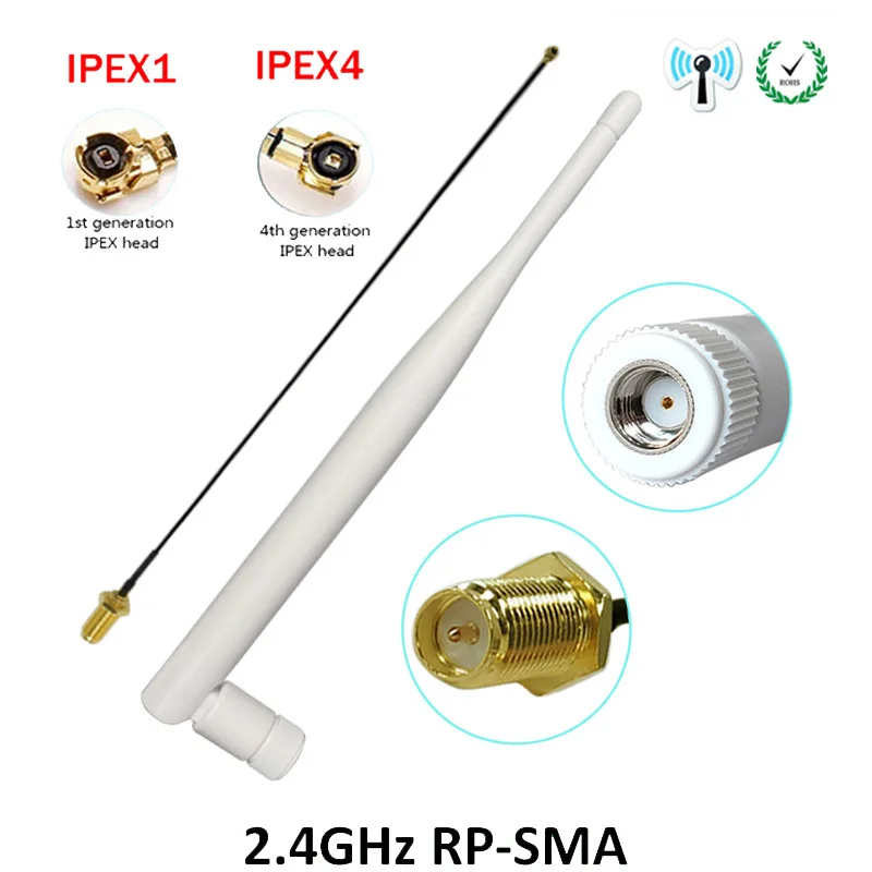 GWS 5p 2.4GHz WiFi Antenna 5dBi Aerial RP-SMA Male Connector 2.4ghz IOT antena wi-fi Router 21cm ...