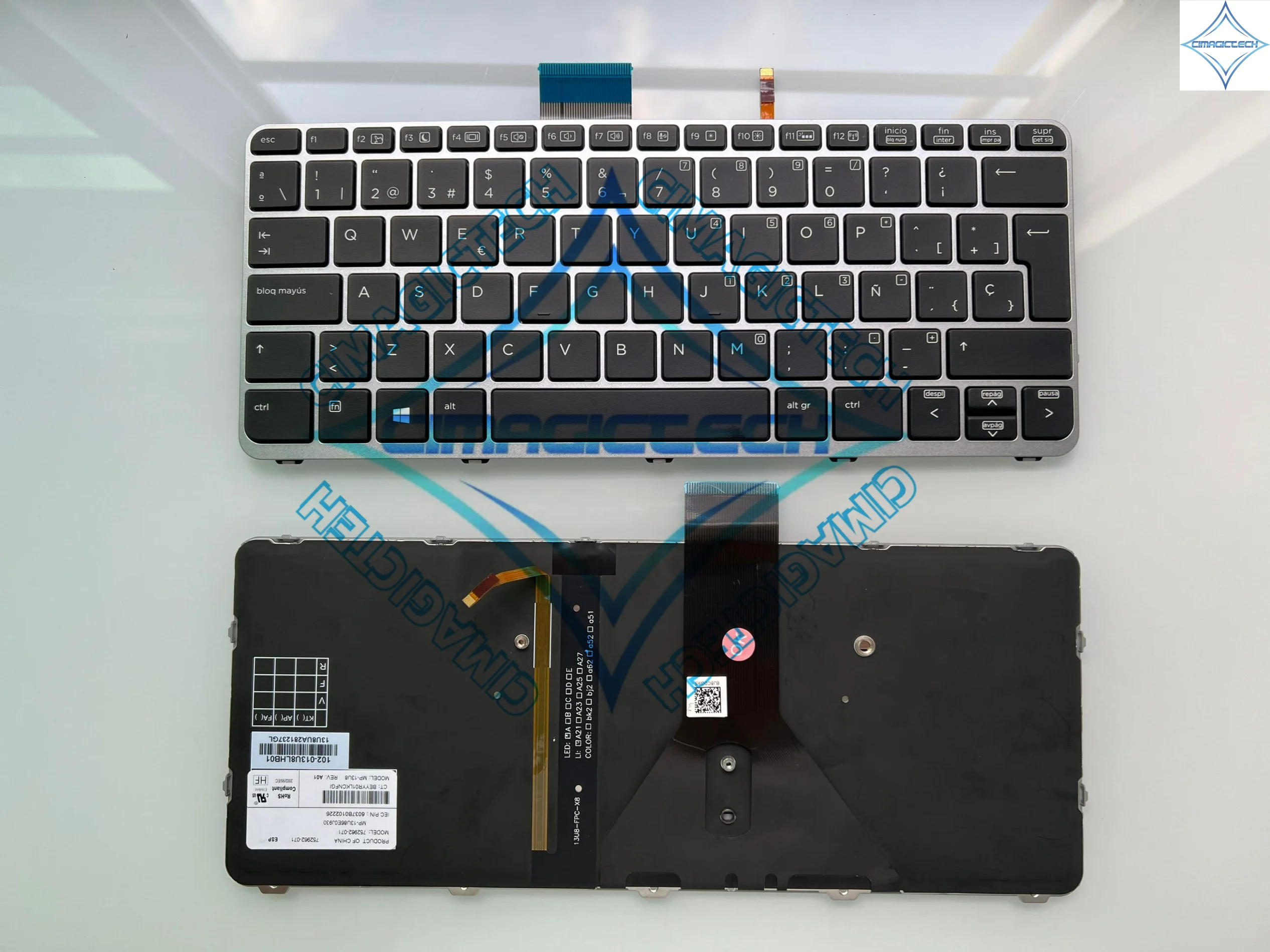 New SP LA Spanish Latin Backlit For HP Elitebook FOLIO 1020 G1 1030 G1 ...
