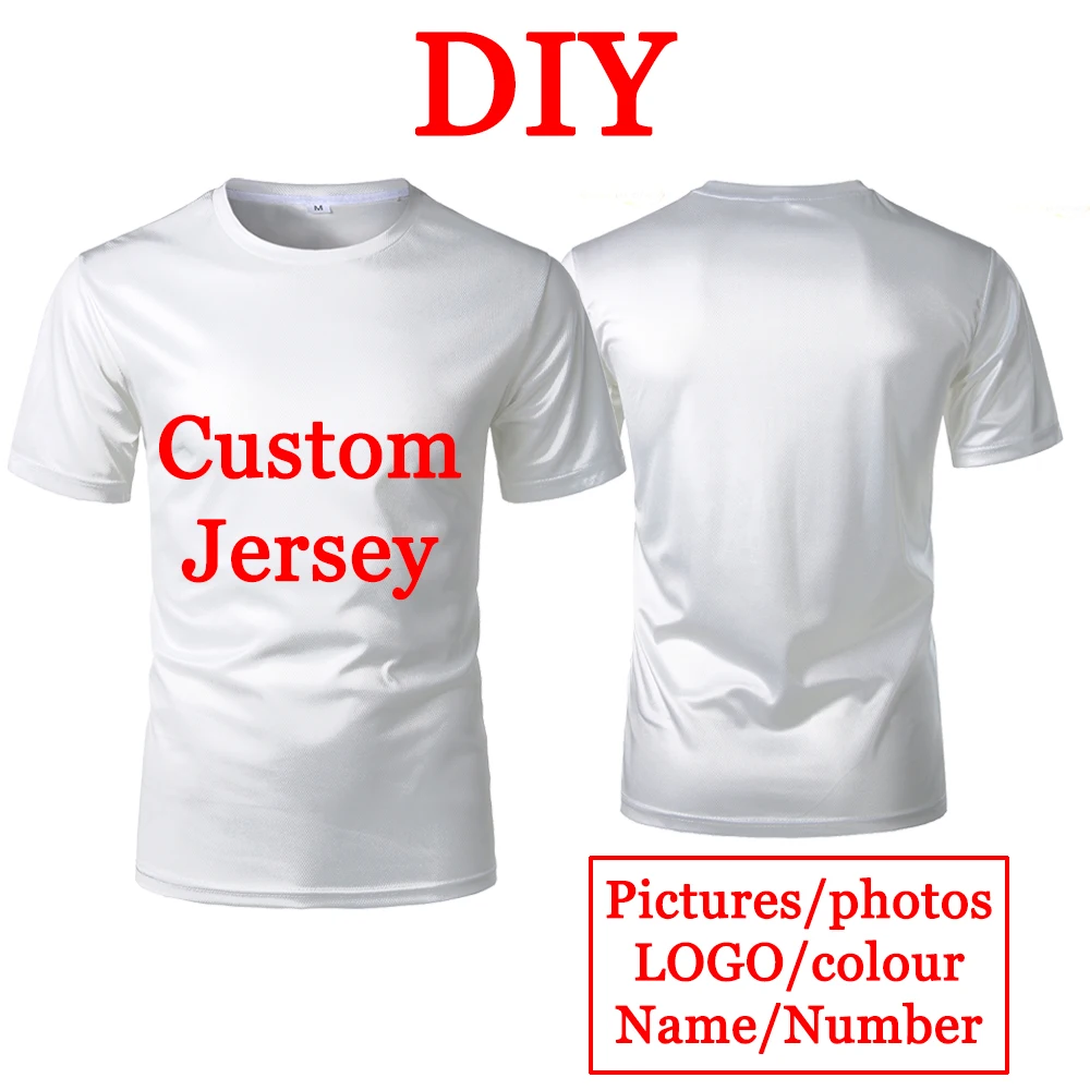 Personalized-DIY-Custom-T-shirt-Jersey-Polyester-Fiber-Material-Round ...