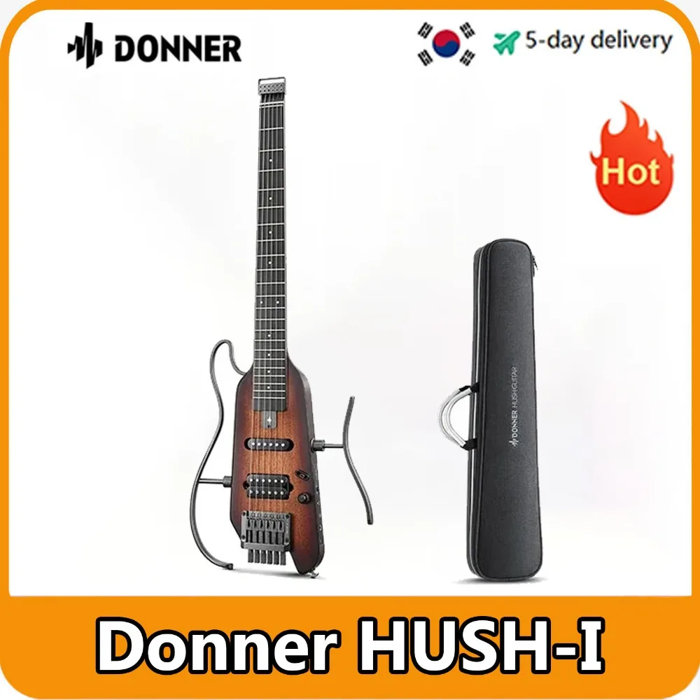 Original-Donner-HUSH-X-Headless-Silent-Acoustic-Electric-Travel-Guitar ...