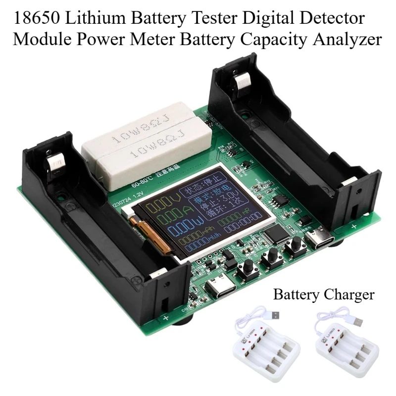 18650 Lithium Battery Tester Digital Detector Module Power Meter ...