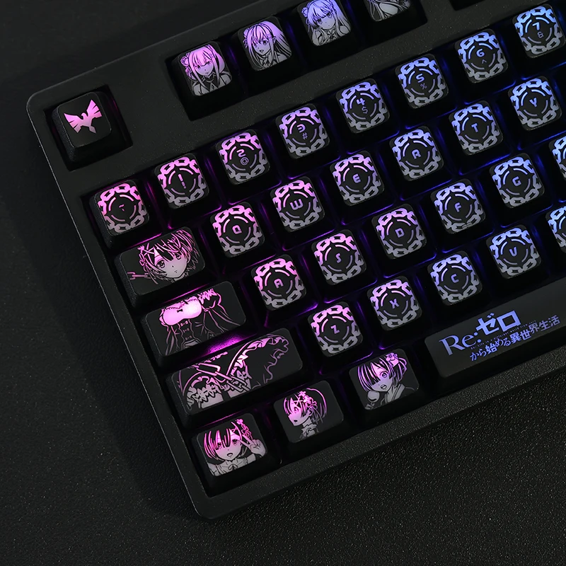 Rem Anime Backlit Keycaps PC Coating For Logitech G610 G512 G Pro X ...