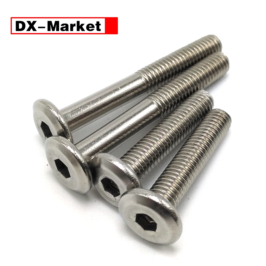 【DX Market】M8 Hexagon Socket Flat Screws,304 Stainless Steel Furniture ...