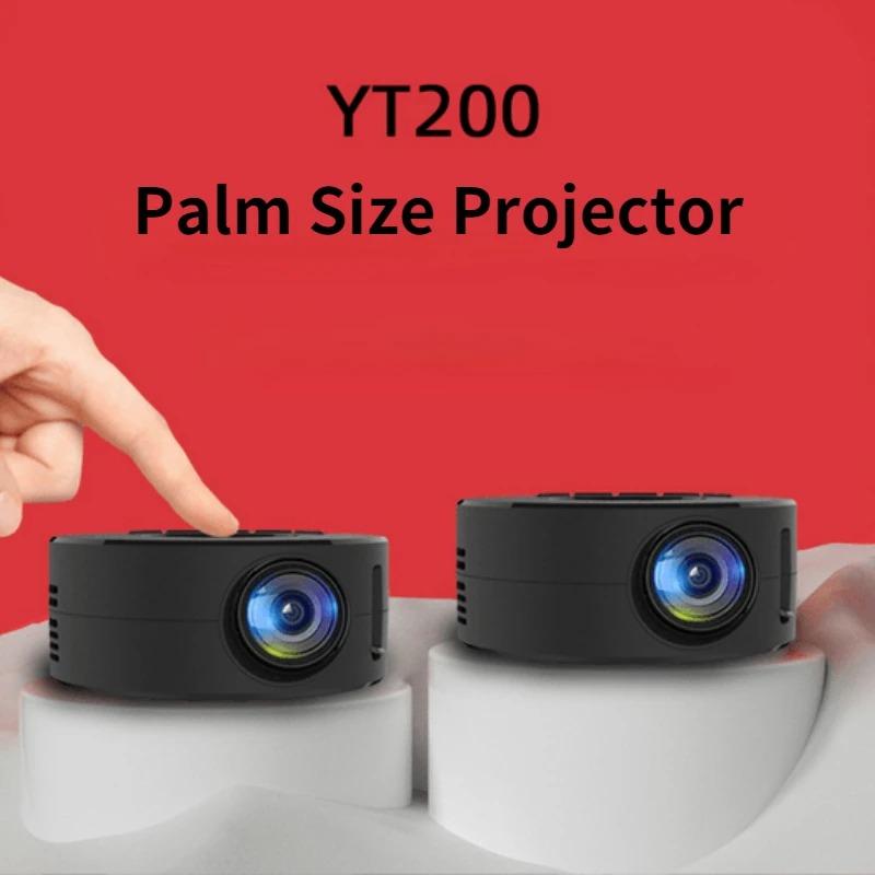 Yt200 Black Led Mobile Video Projector Home Theater Media Player Kids ...
