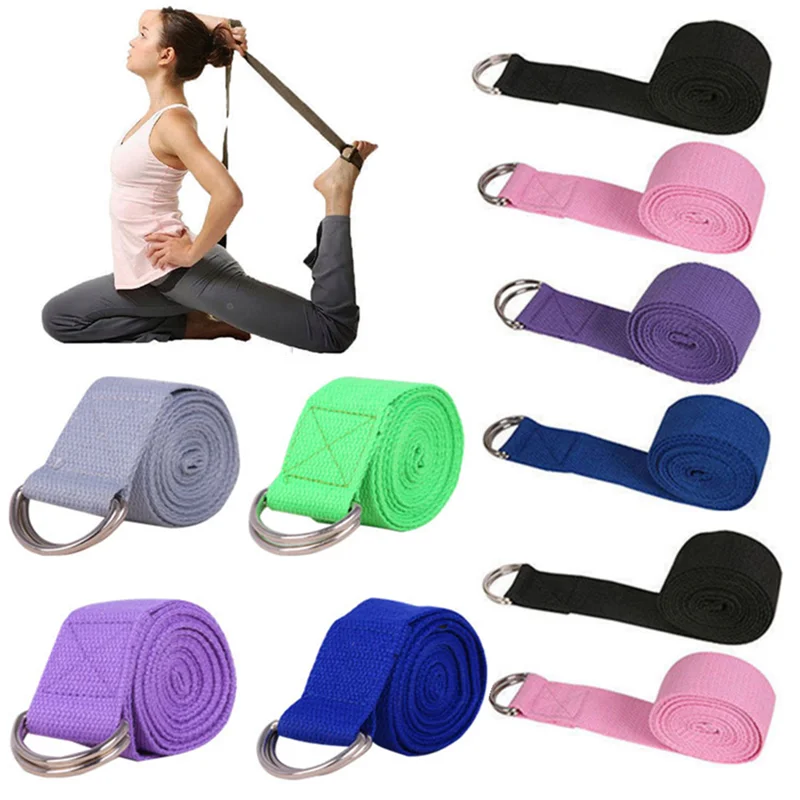 1-8mx3-8cm-Yoga-Strap-Durable-Cotton-Exercise-Straps-Adjustable-D-Ring ...