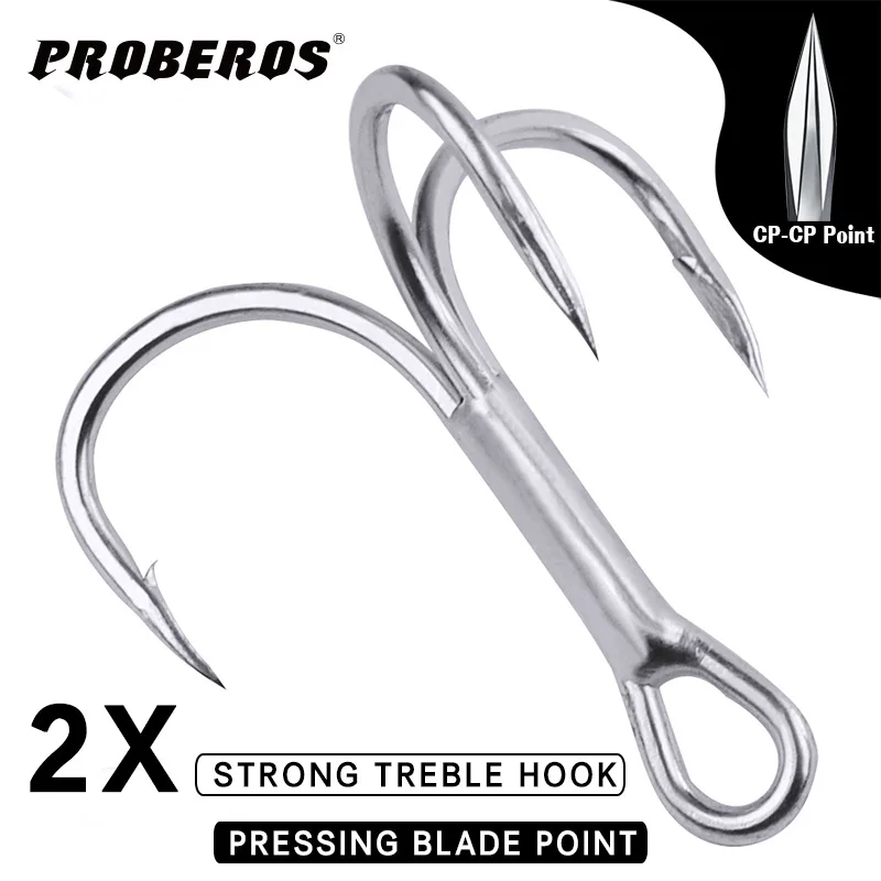 PROBEROS-10Pcs-lot-High-Carbon-Treble-Hooks-Solid-Size-1-14-Triple ...