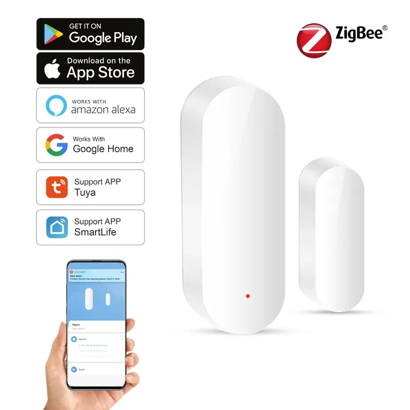 Tuya Smart Zigbee Door Sensor Open Close Detector Smartlife App Control ...