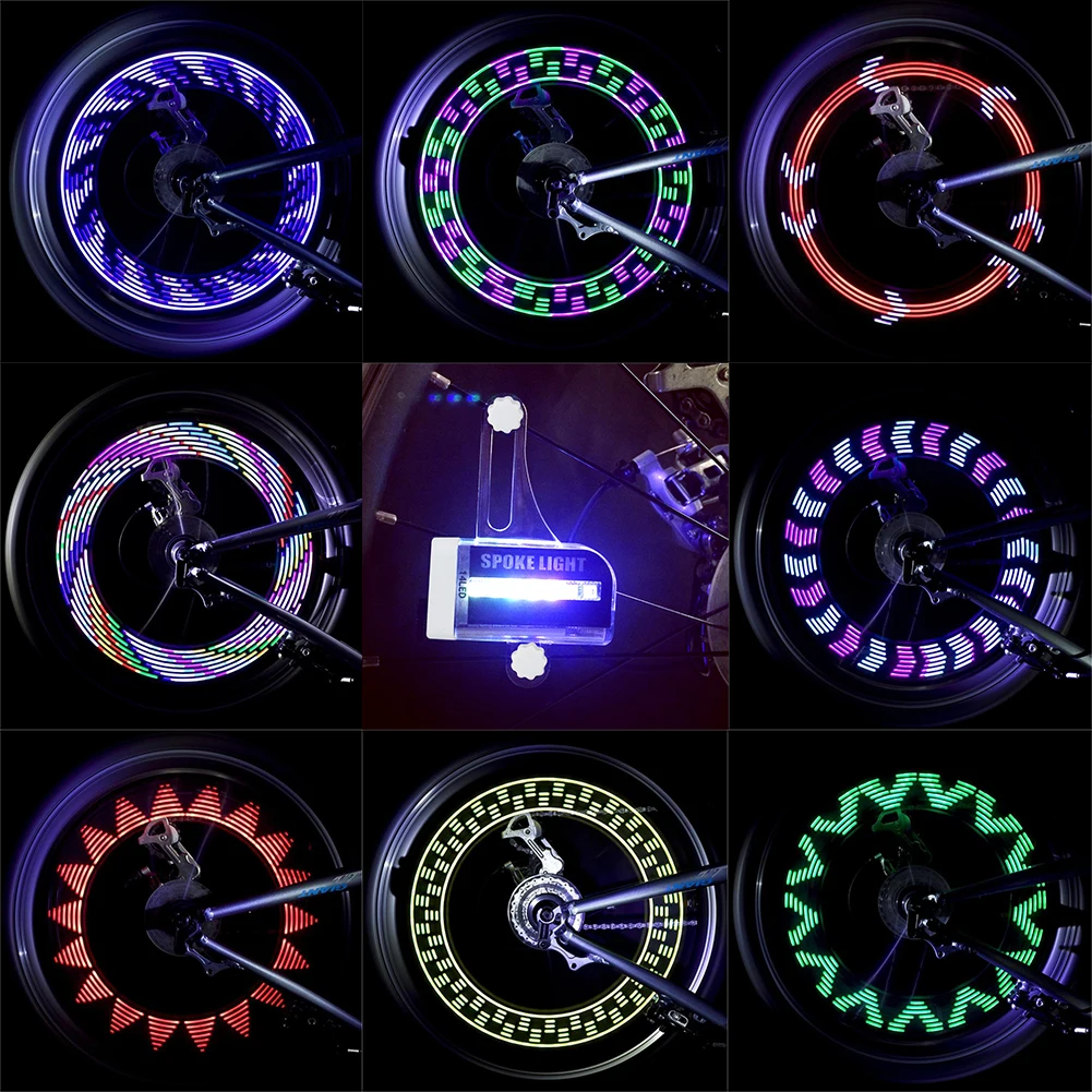 Colorful-Bike-Wheel-Light-30-RGB-LED-Neon-Safety-Warning-Lamp-Bicycle ...