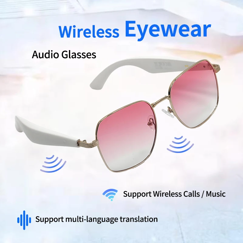 LIGE New Fashion Smart Glasses Women Sunglasses Men Bluetooth Voice ...