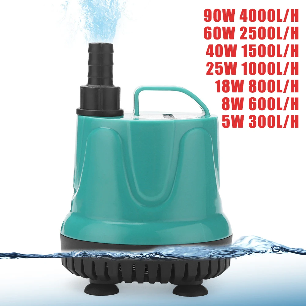 EU-Plug-Water-Pump-Fish-Tank-Bottom-Suction-Pump-Submersible-Pump-Water ...