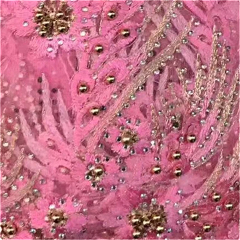 2018-pink-Latest-French-Nigerian-Laces-Fabrics-High-Quality-Tulle ...