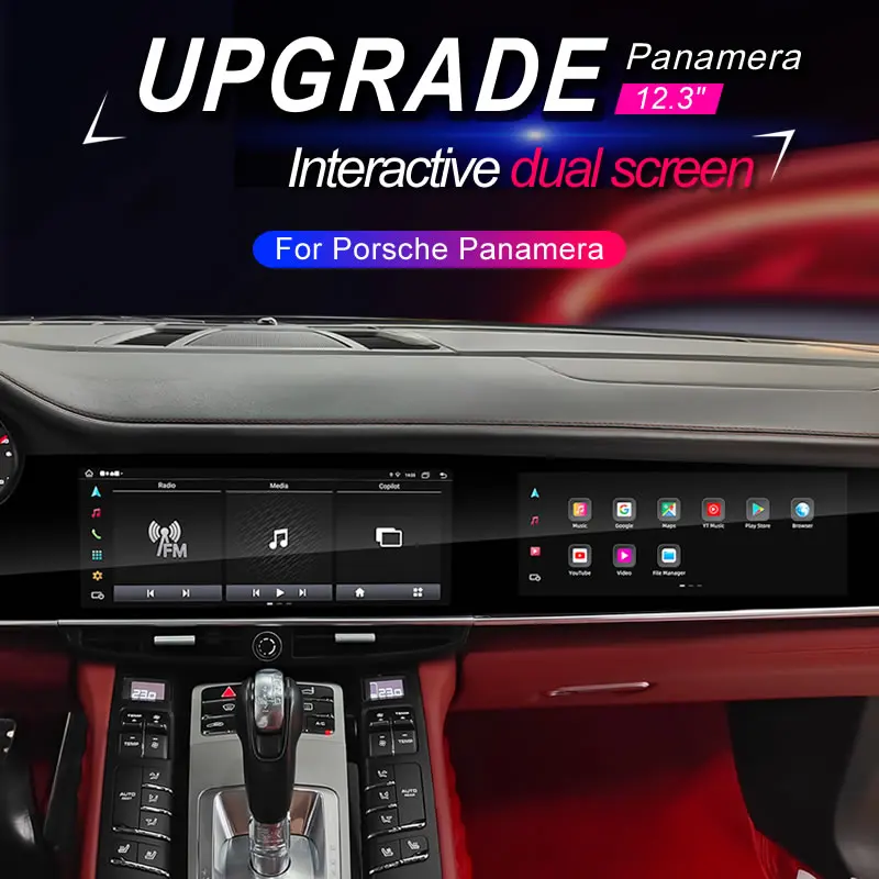 Multimedia-Android-Interactive-dual-Screen-Car-Audio-For-Porsche ...