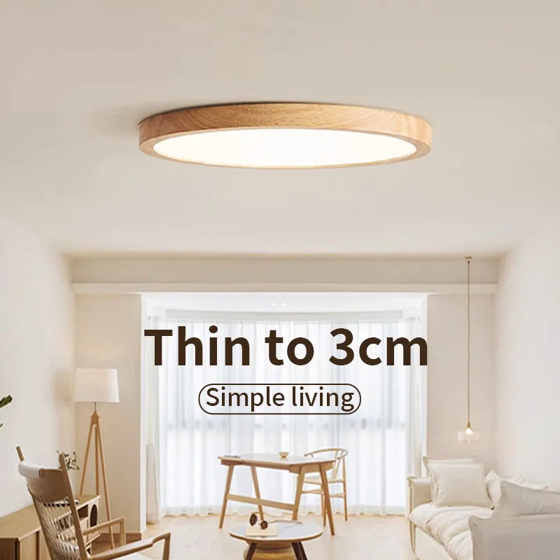 Japanese-Led-Wooden-Ceiling-Lamp-Simple-Living-Room-Bedroom-Ceiling ...