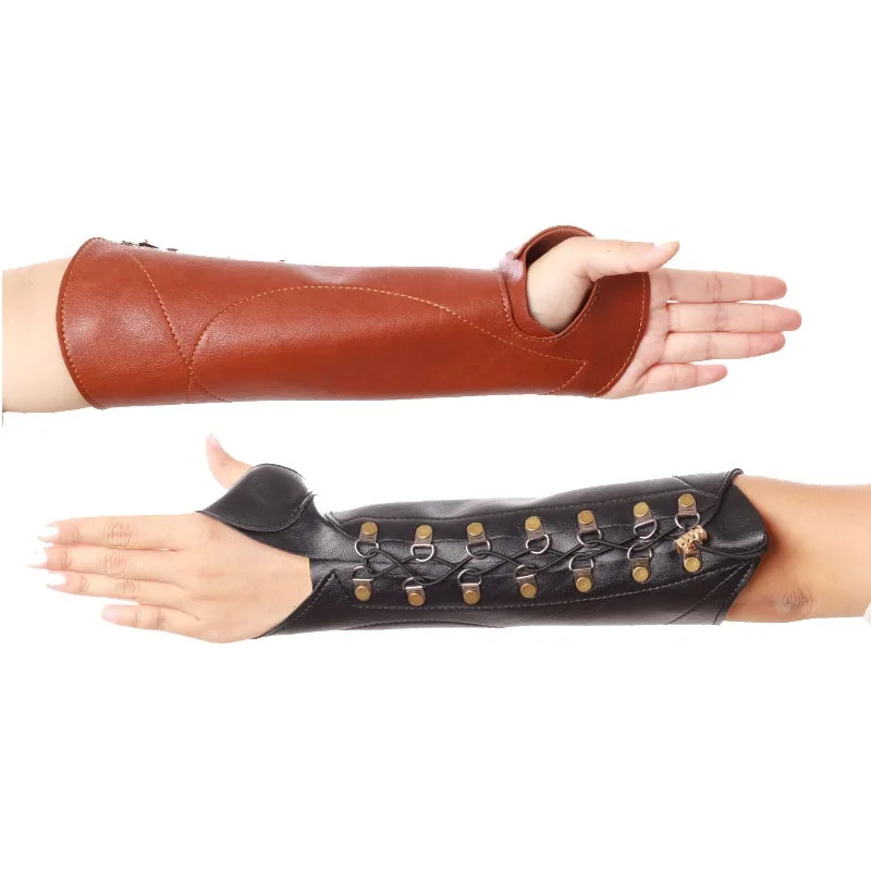 Robin-Hunter-Archer-Costume-Medieval-Woodland-Archery-PU-Leather-Bracer ...