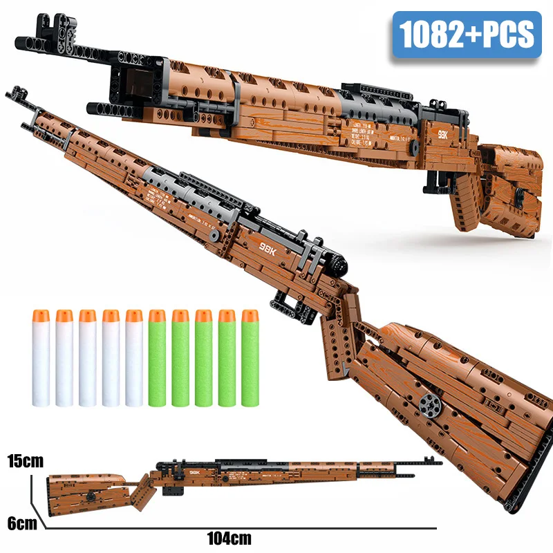 WW2-Series-1082pcs-KAR-98-Sniper-Rifle-Weapon-Building-Blocks-Military ...