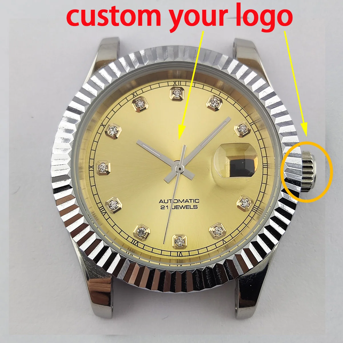 40.5mm Case Miyota8215 Case Nh35 Case Custom Logo Dial Miyota 8215 ...