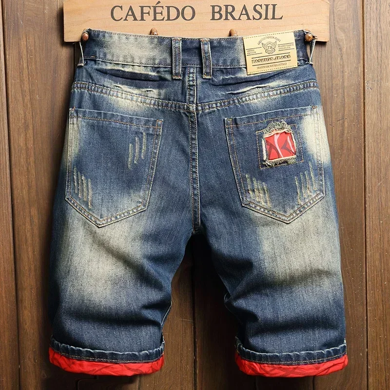 2024-Summer-Ripped-Denim-Shorts-Men-s-Short-Jeans-Pants-Loose-Large ...