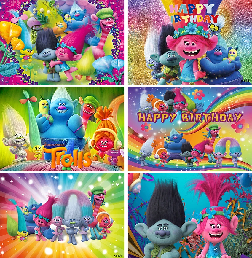 Trolls-2-Kids-Girl-Baby-Shower-Photowall-Poster-Photography-Backdrop ...