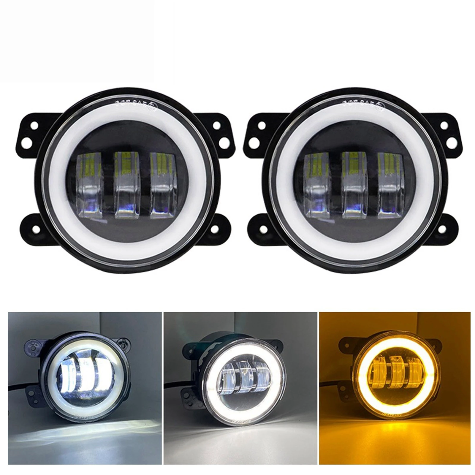 Direct Replacement DRL Kit Clear LED Fog Lights & Daytime Running ...