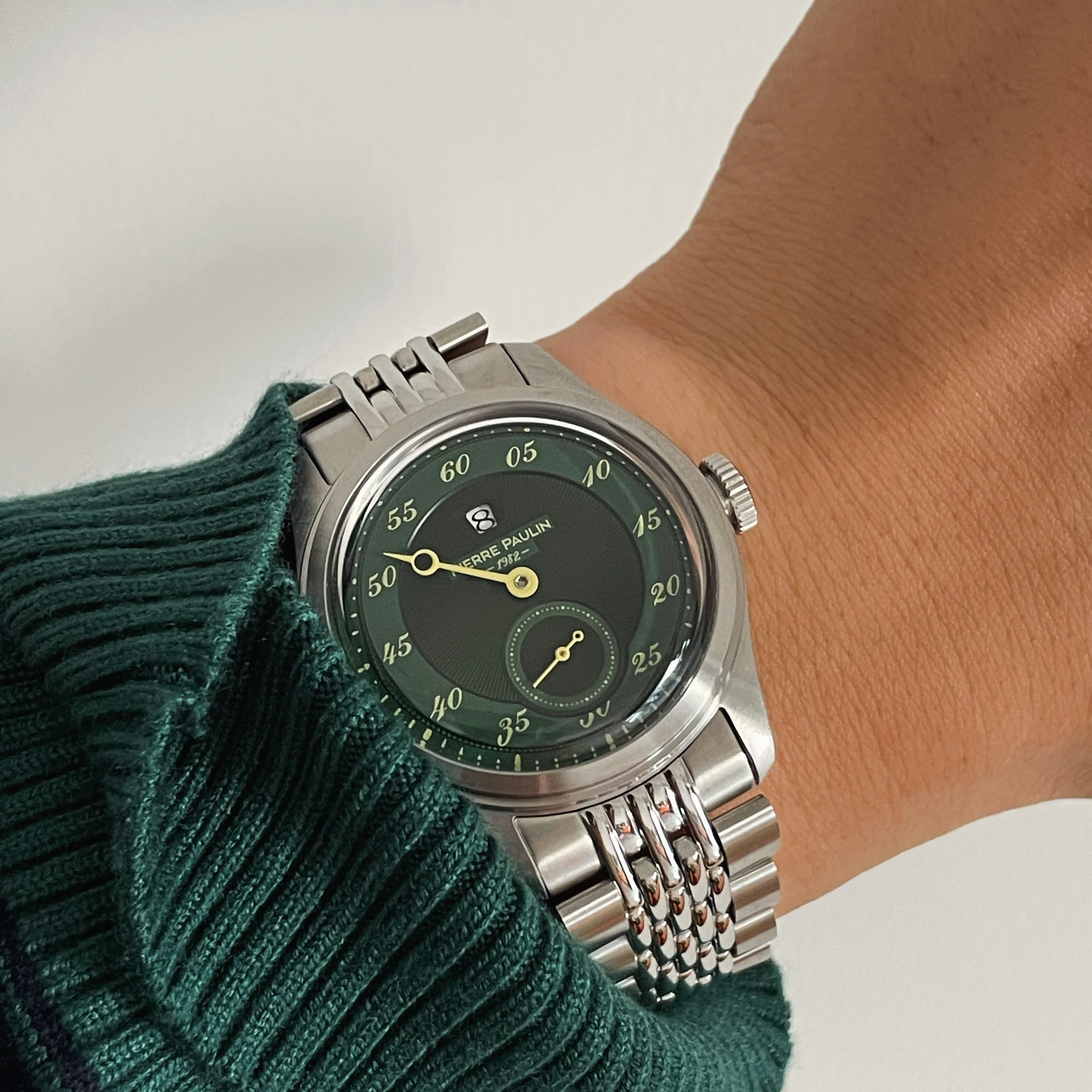 NEW-Pierre-Paulin-Jumping-Hour-Men-Watch-Green-Dial-Automatic-St17 ...