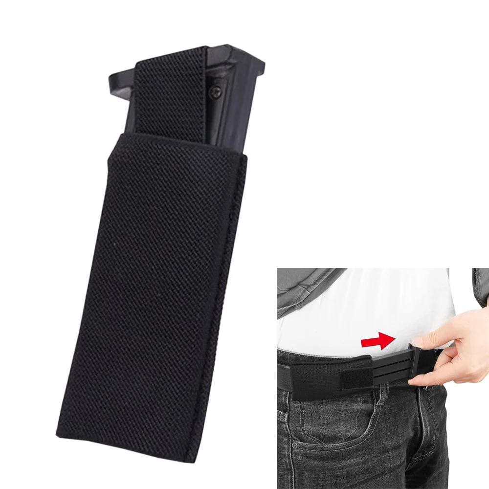 Horizontal 9mm Magazine Pouch Concealed Carrier Mag Holder Extra Single ...