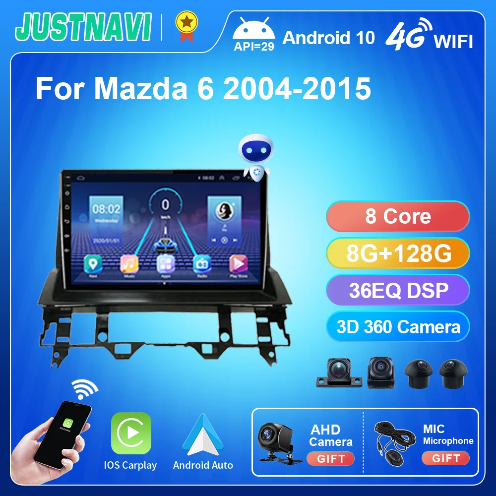 Justnavi Qt5 For Mazda 6 2004-2015 Car Radio Multimedia Player System ...