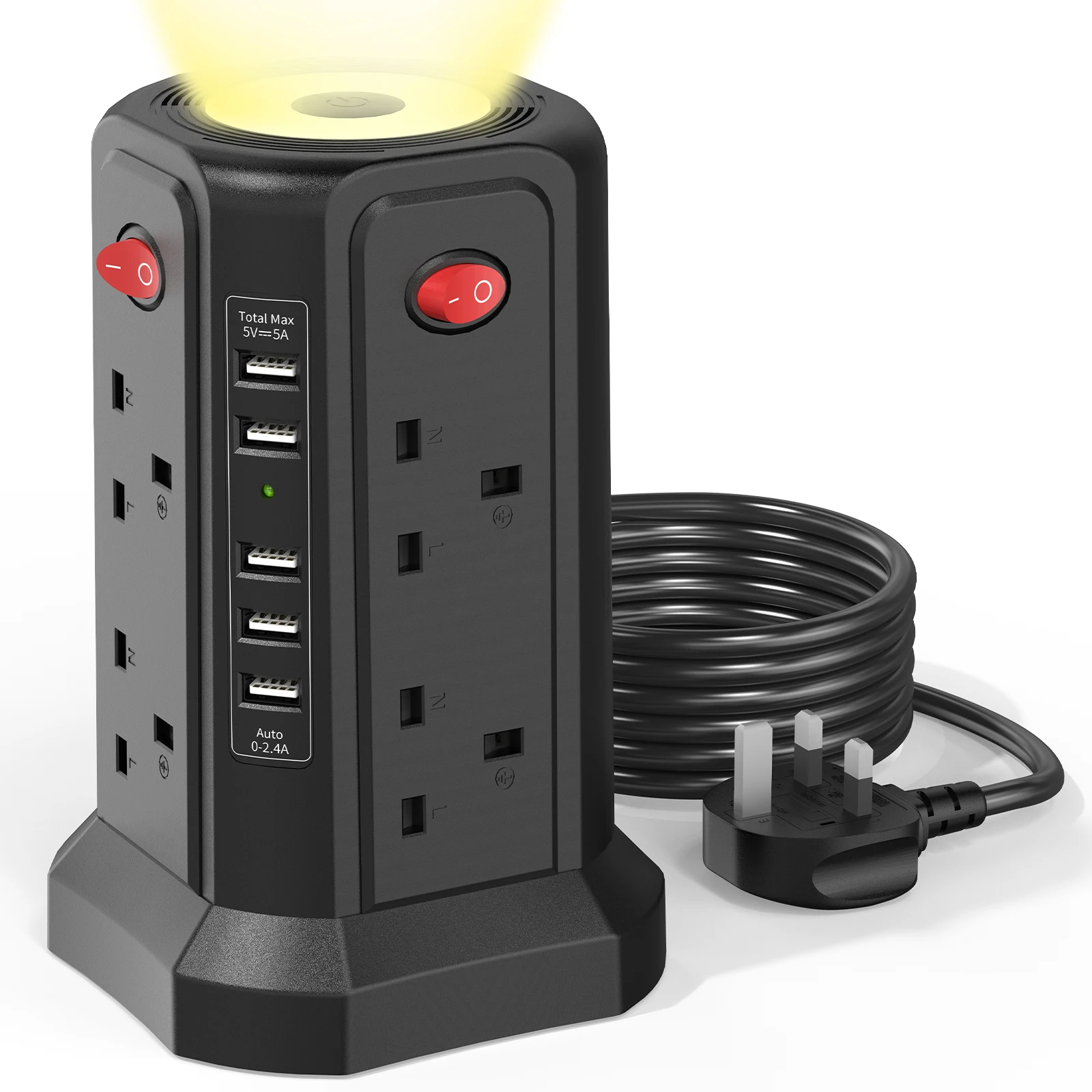 Tower-expansion-lead-13A-3250W-5-USB-ports-and-8-way-socket-with-4 ...